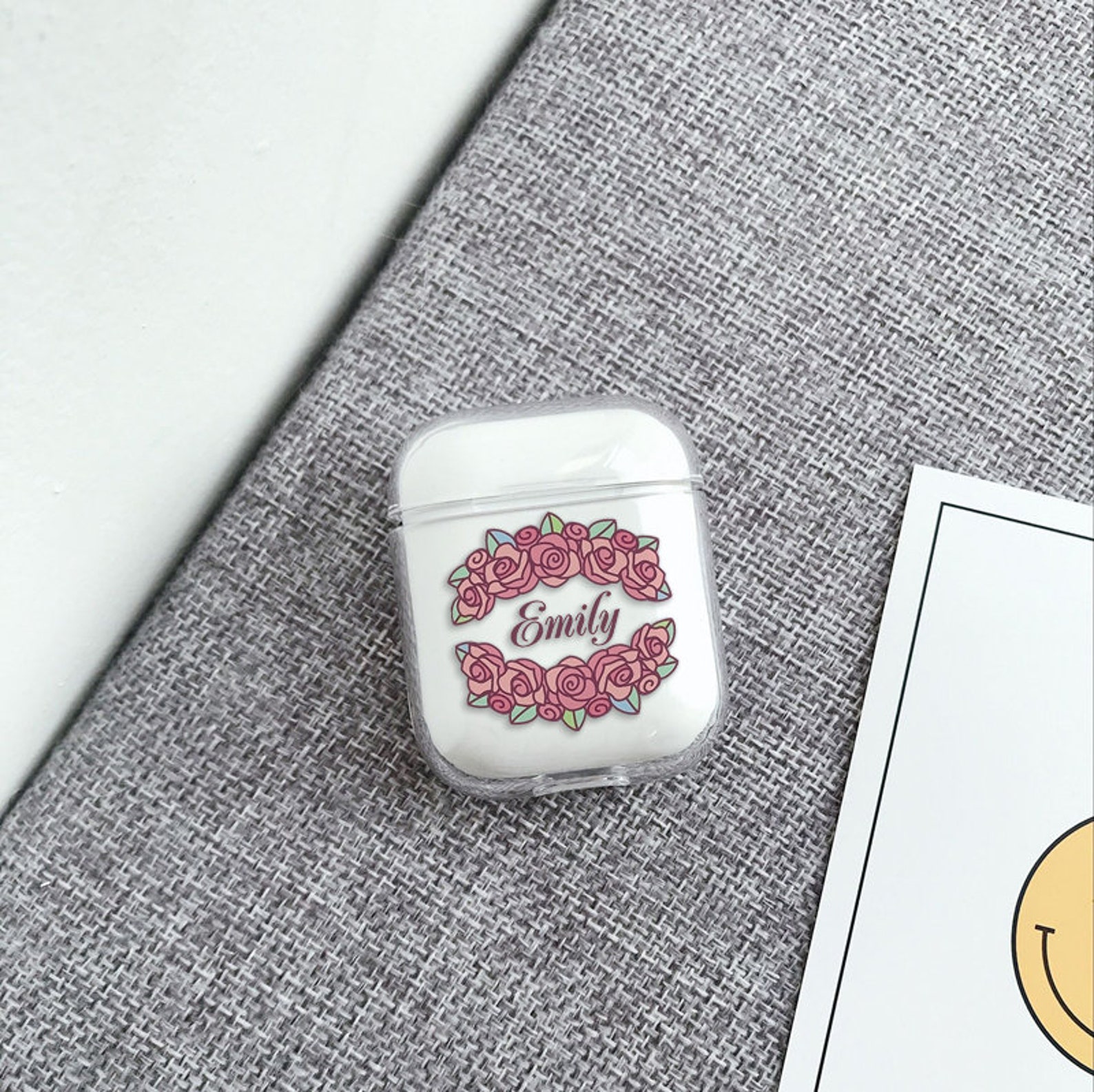 Rose Custom AirPod Case with keychain AirPods Pro case Airpods | Etsy