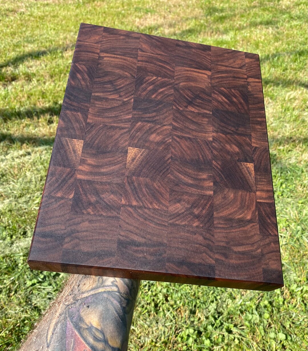 Custom Walnut Chopping Block End Grain Cutting Board Butcher Block ...