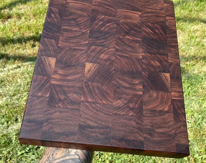 Custom Walnut Chopping Block | End Grain Cutting Board | Butcher Block ...
