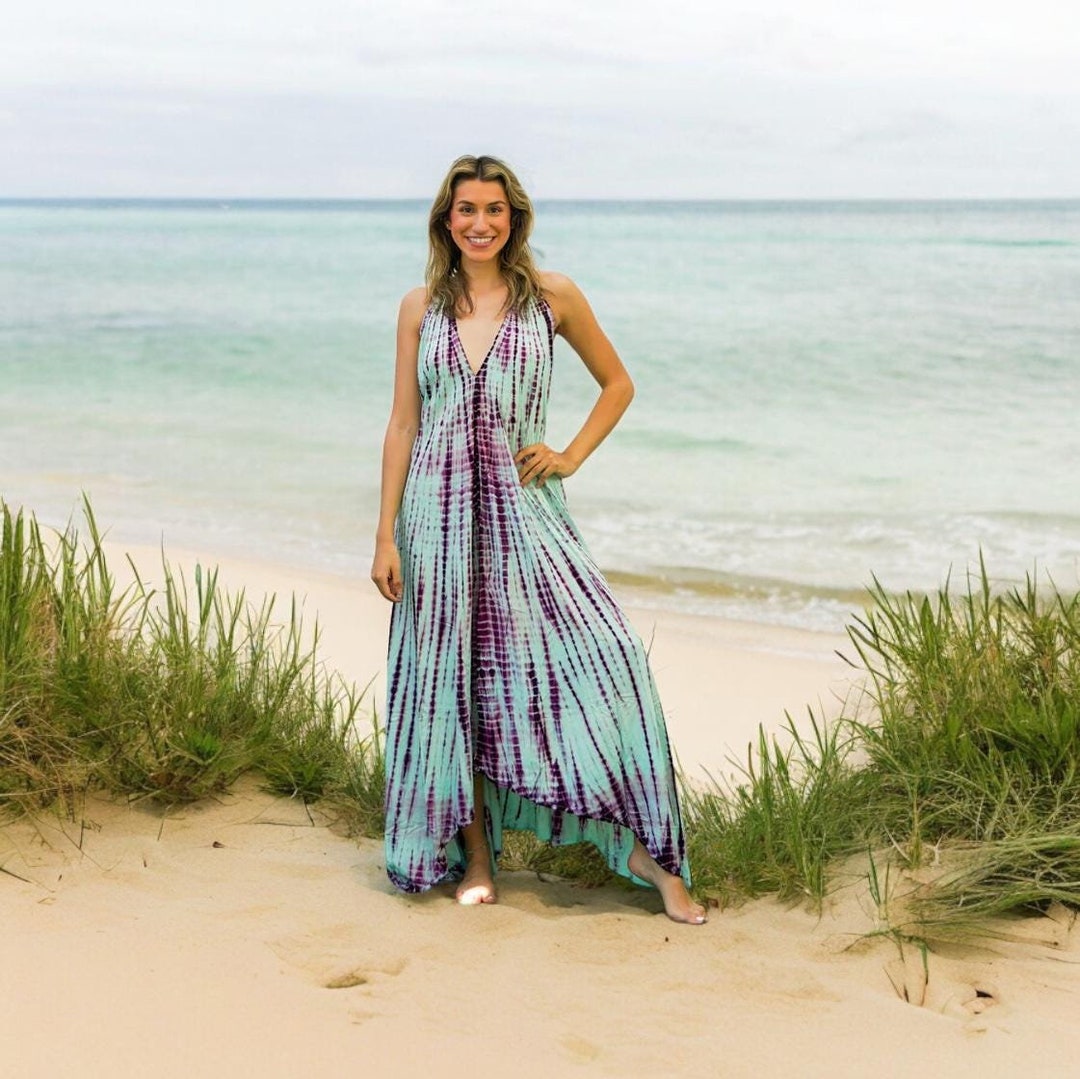 Berry Bliss | Boho Maxi Dress, Tie Dye Dress, Beach Sundress, Summer ...