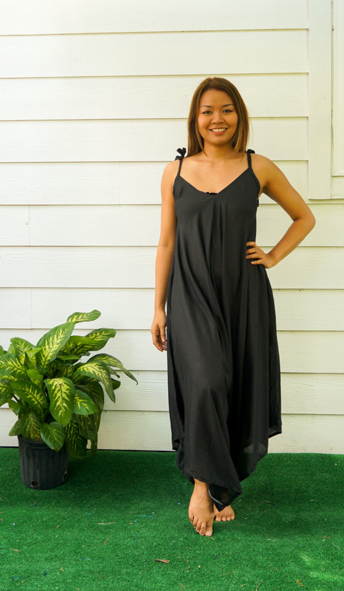 Boho Yoga Jumpsuit Rompers Pants With Pockets Wide Leg - Etsy