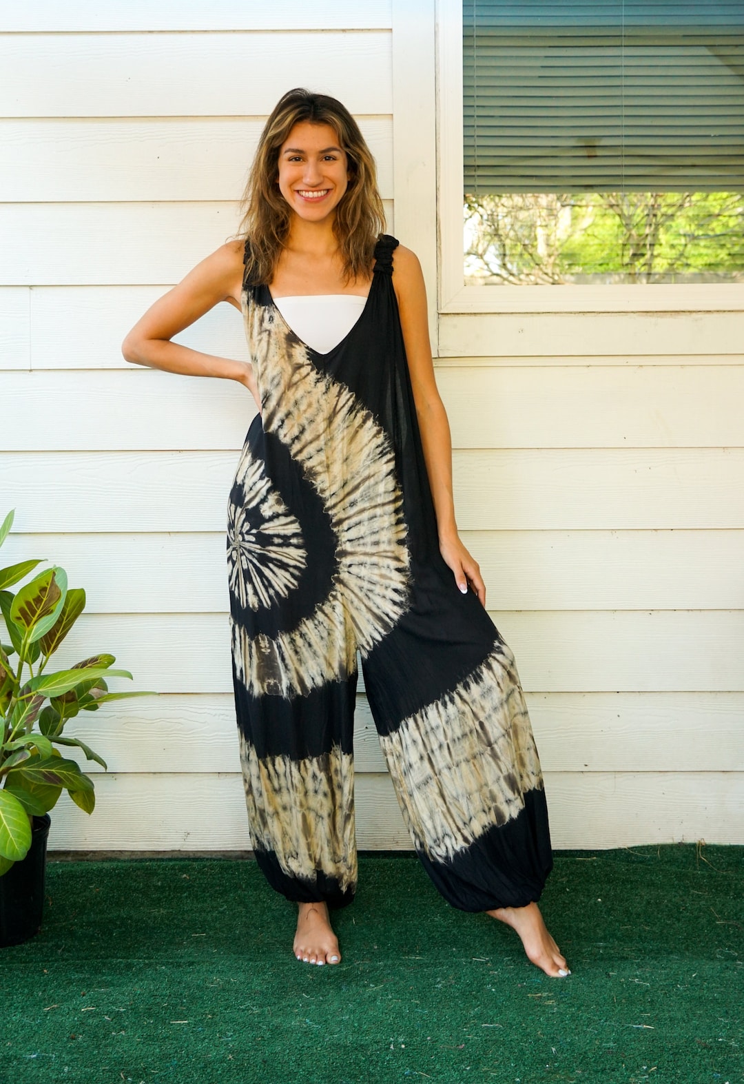 Earth & Moon | Hand Dyed Dungarees Overalls Jumpsuit, Tie Dye Romper ...