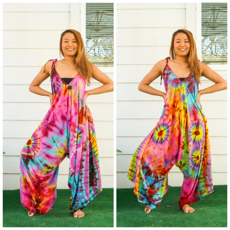 Bohemian Spirit | Hand Dyed Hippie Jumpsuit Rompers Pants, Boho Jumper ...