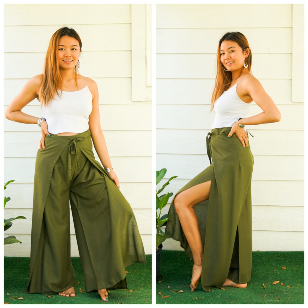 Palazzo Wrap Pants Boho Pants Beach Pants Harem Flow Pants - Etsy