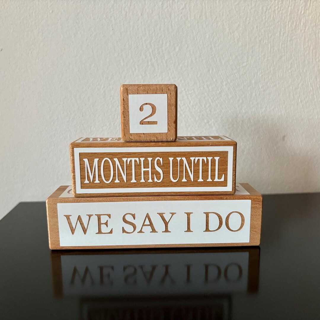 Wedding Countdown Block Set: Engagement, Anniversary, Valentine's Day ...