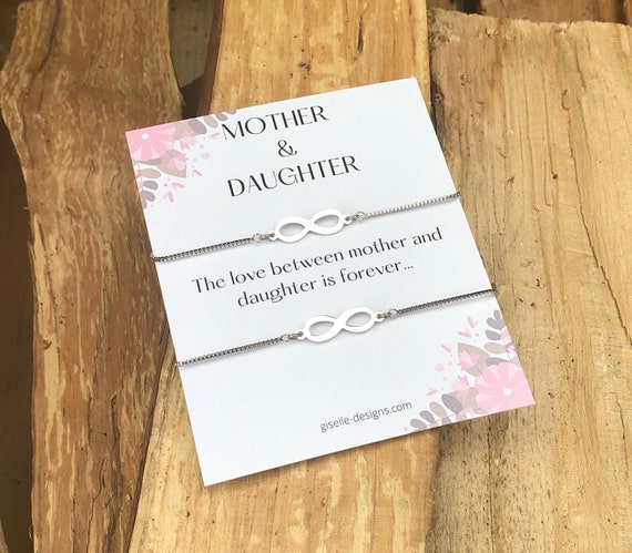 Mother and daughter bracelet setmama braceletgift for | Etsy