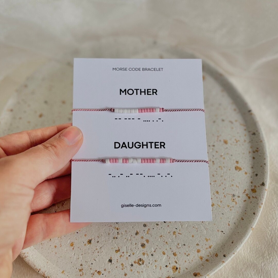Mother and Daughter Morse Code - Couples Bracelet – Mother Daughter ...