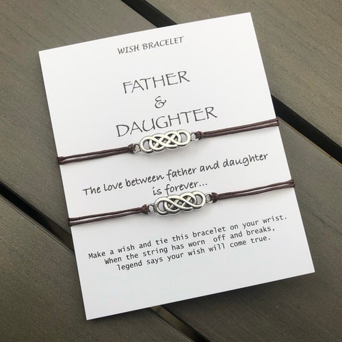 Personalised 'father and Daughter' Bracelet Set - Etsy