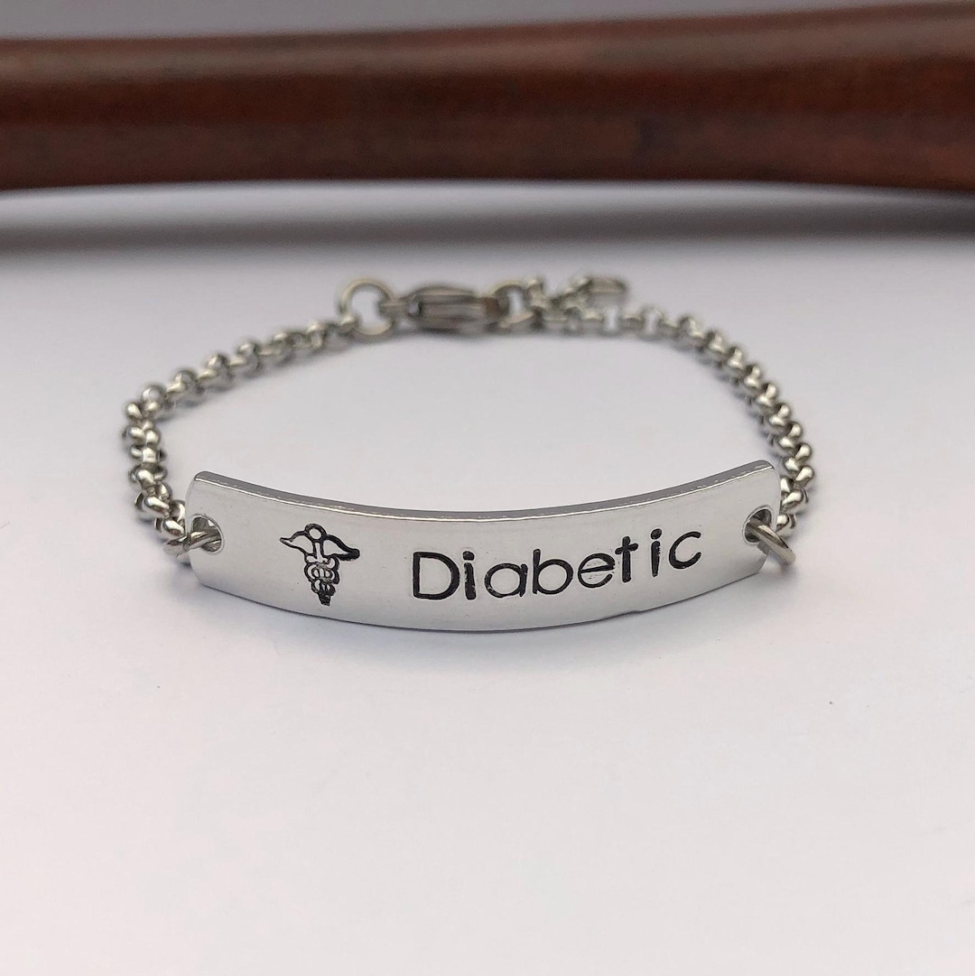 Diabetic Bracelet - Medical Bracelet - ID Bracelet - Medical Alert ...