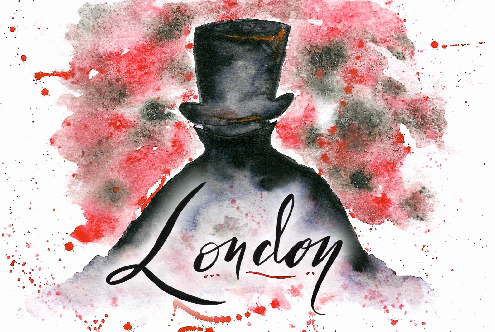 Jack the Ripper London Print, Watercolour Wall Art, Whitechapel Murders ...