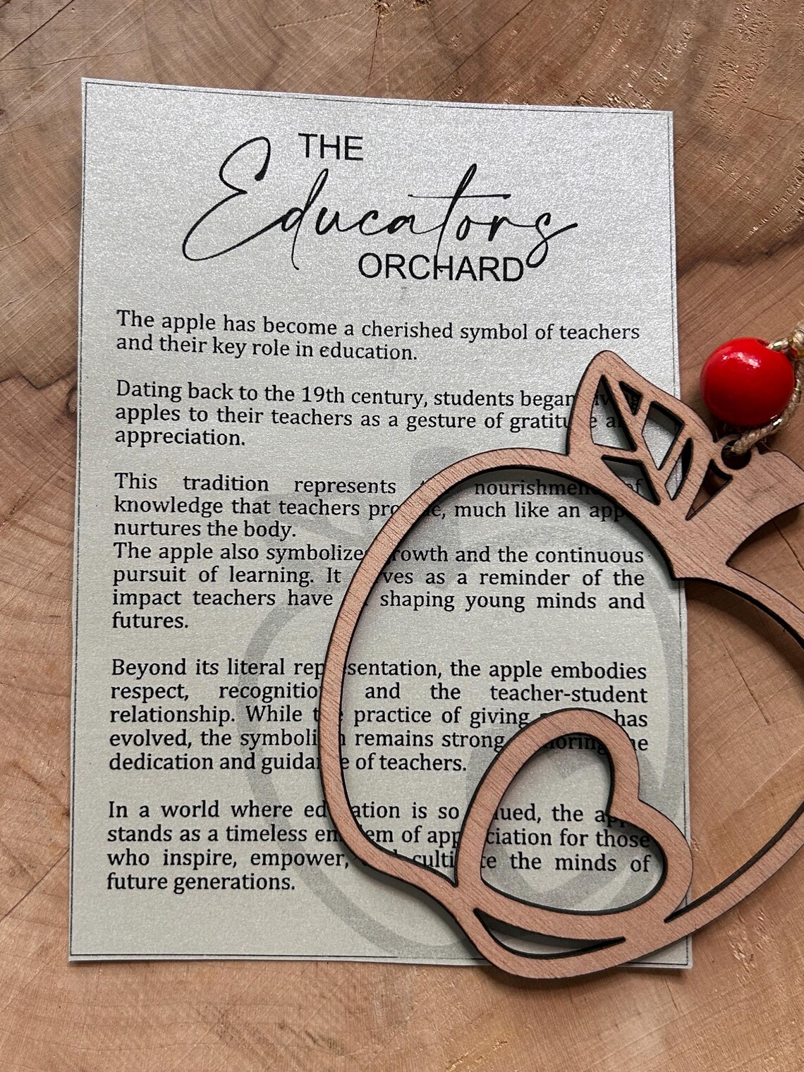 Teacher Appreciation Gift-teacher Apple Ornament-gift for an Educator ...