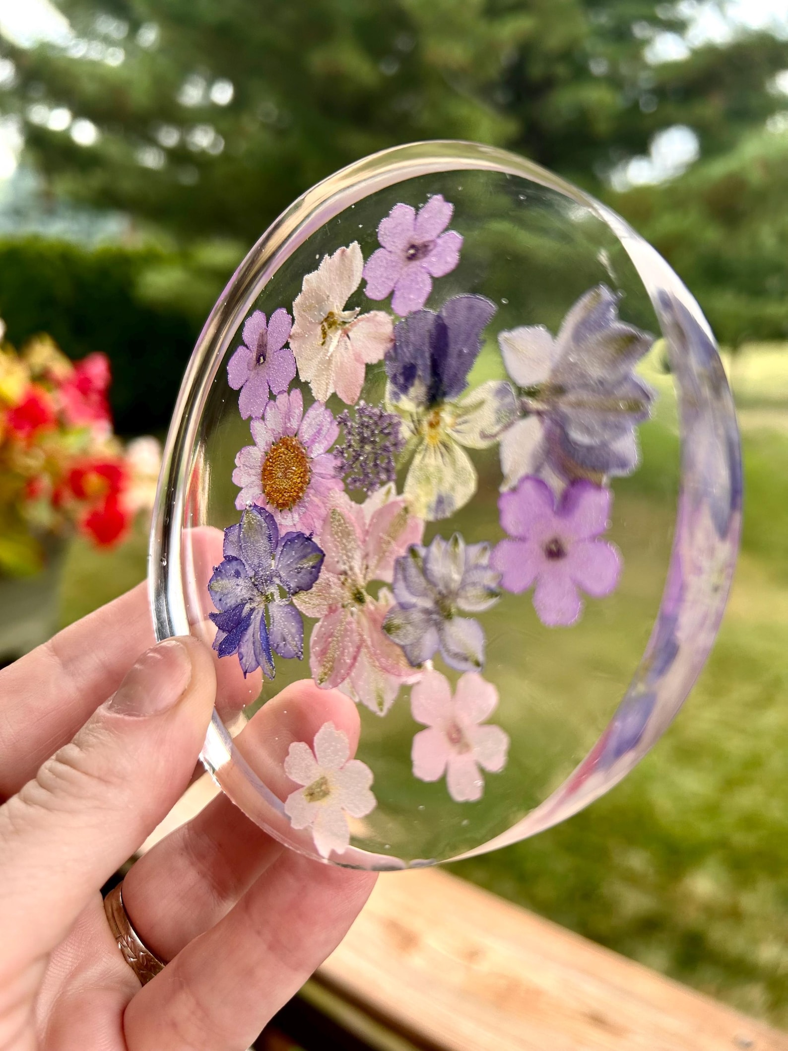 Wildflower Resin Coaster: Pressed Dried Flower Decor - Etsy