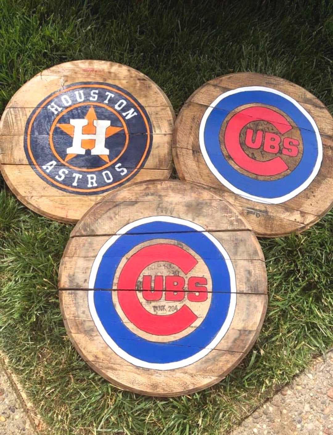 Bourbon Barrel Head - Sports Team Sign - Personalized Bourbon Barrel ...