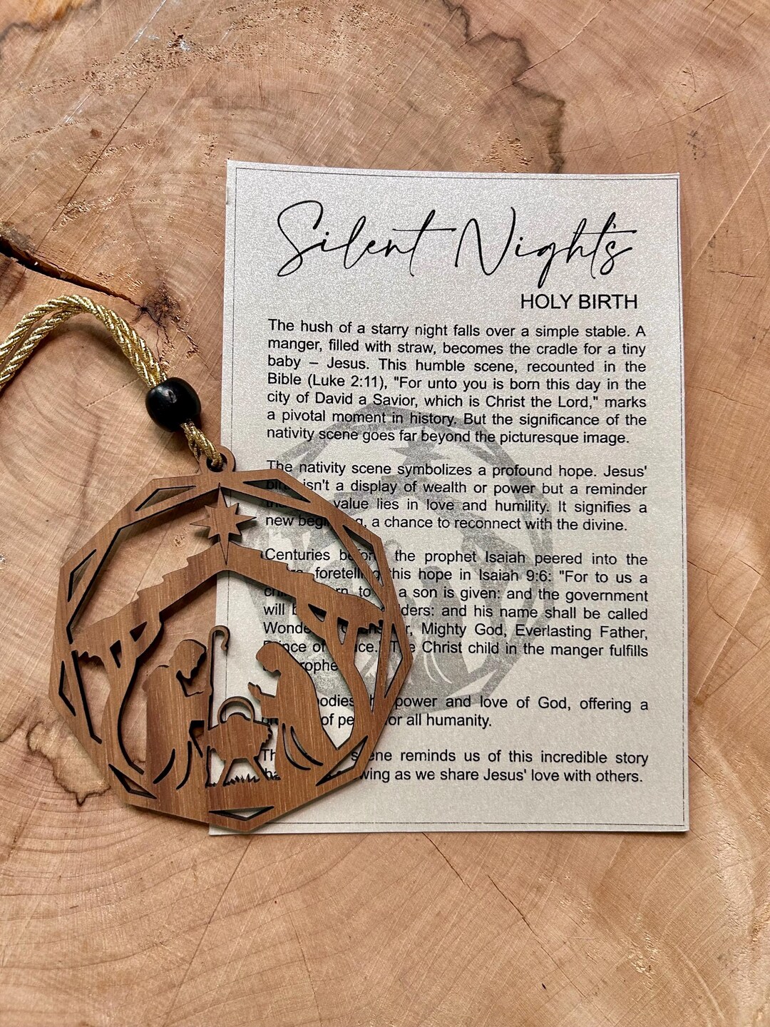 Nativity Scene Ornament-the Christmas Story Ornament-birth of Jesus ...