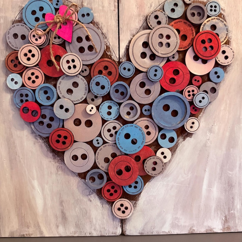 Button Heart Sign - Etsy