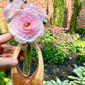 Handmade Wooden Bud Vase-rustic Flower Vase-unique Home Decor Flower ...