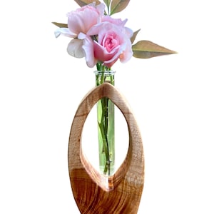 Handmade Wooden Bud Vase-rustic Flower Vase-unique Home Decor Flower ...