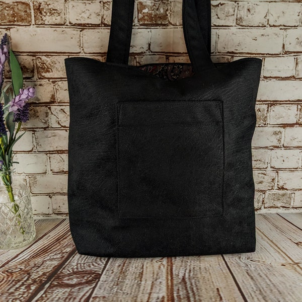 Black Fabric Bag - Etsy