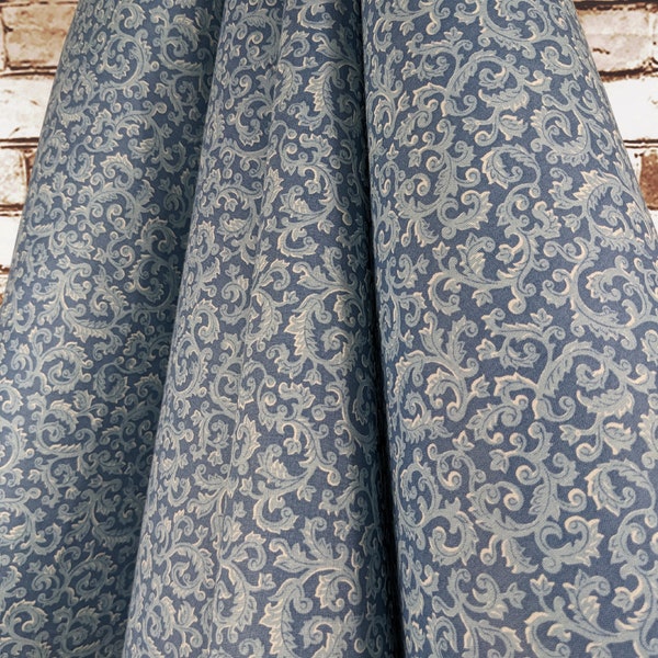 Light Blue Design Fabric - Etsy