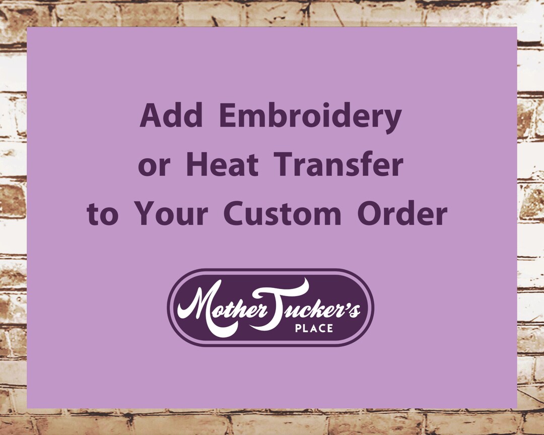 Custom Embroidery & Heat Transfer Designs to Be Added to Your Bag or ...