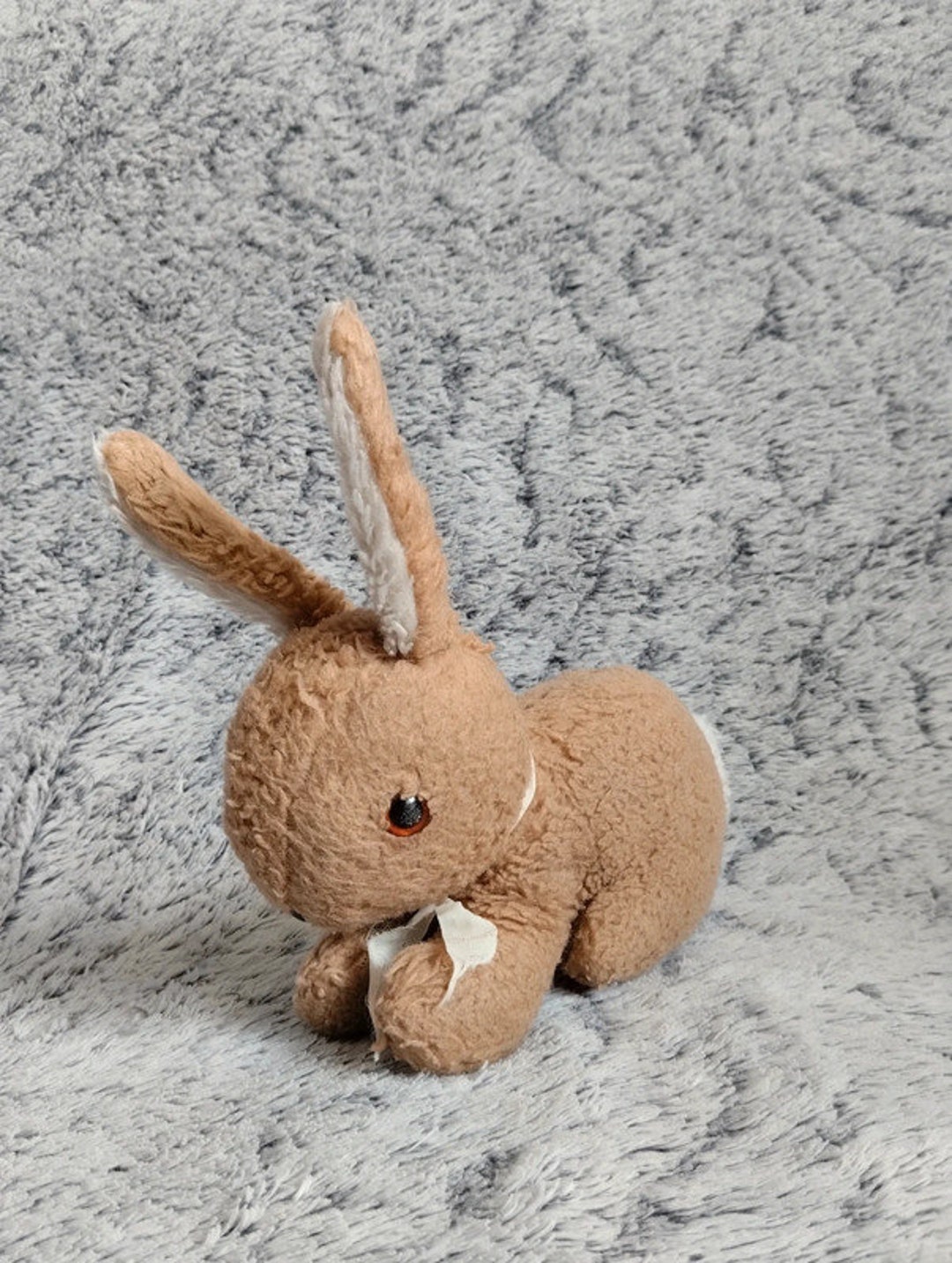Vintage Brown and White Rabbit Plush Ajena Beige Rabbit Cuddly Toy - Etsy