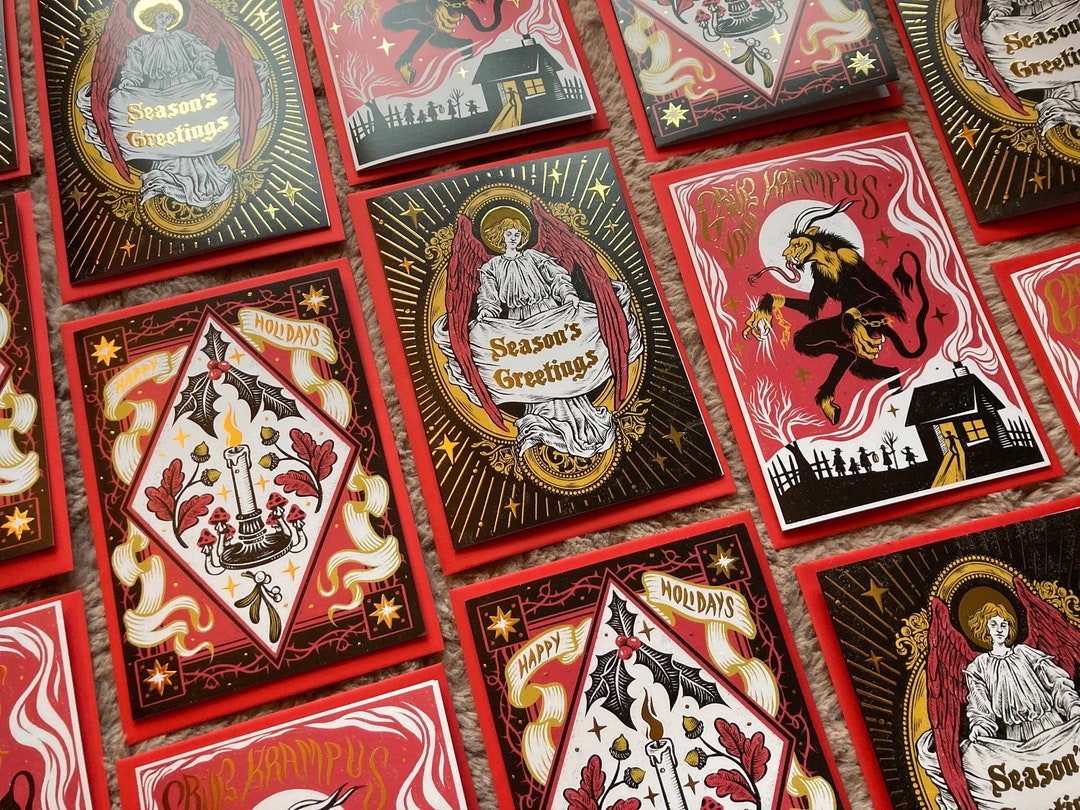 Foiled Seasonal Holiday Cards - Etsy