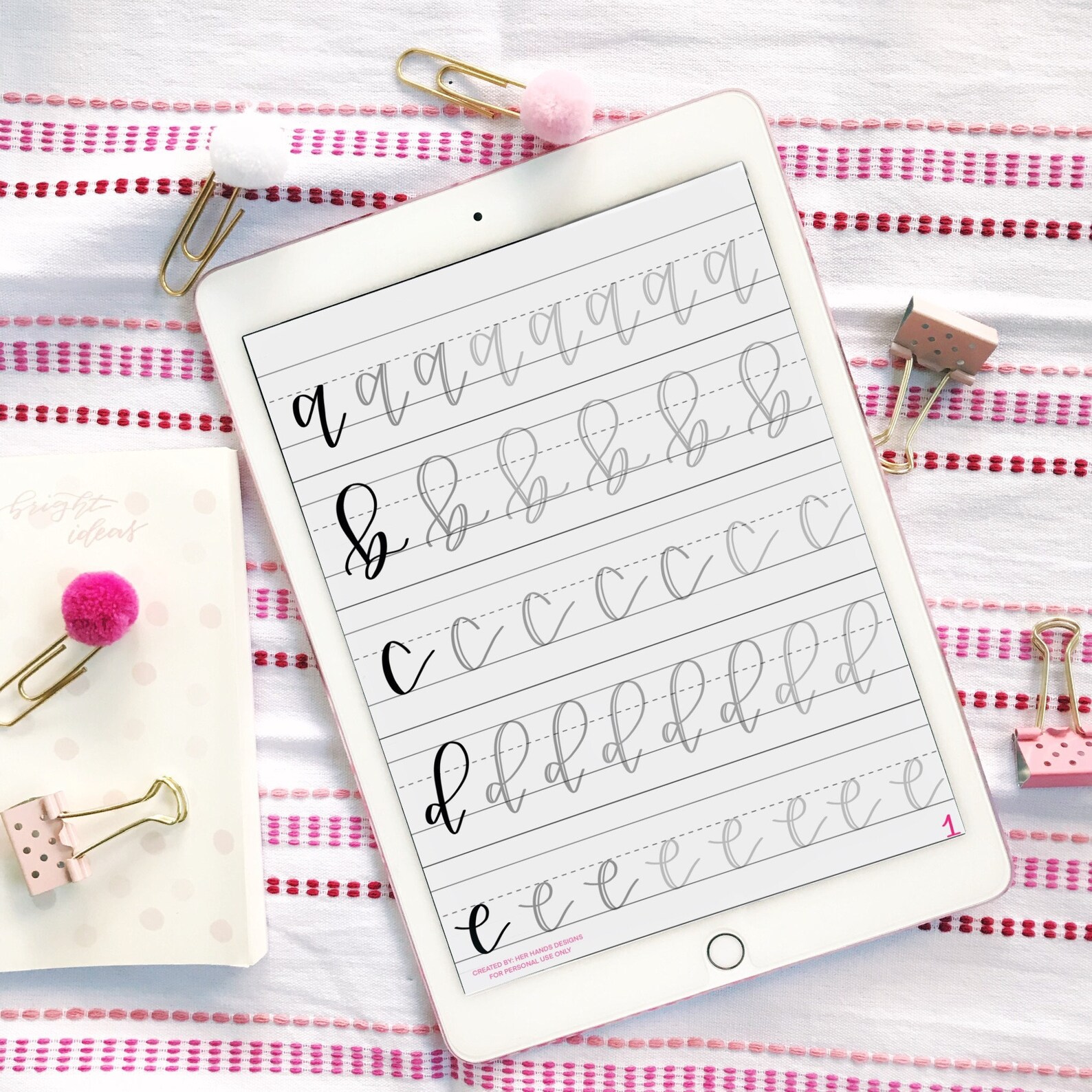 Hand Lettering Alphabet Tracing Worksheets - Instant Download and Print ...