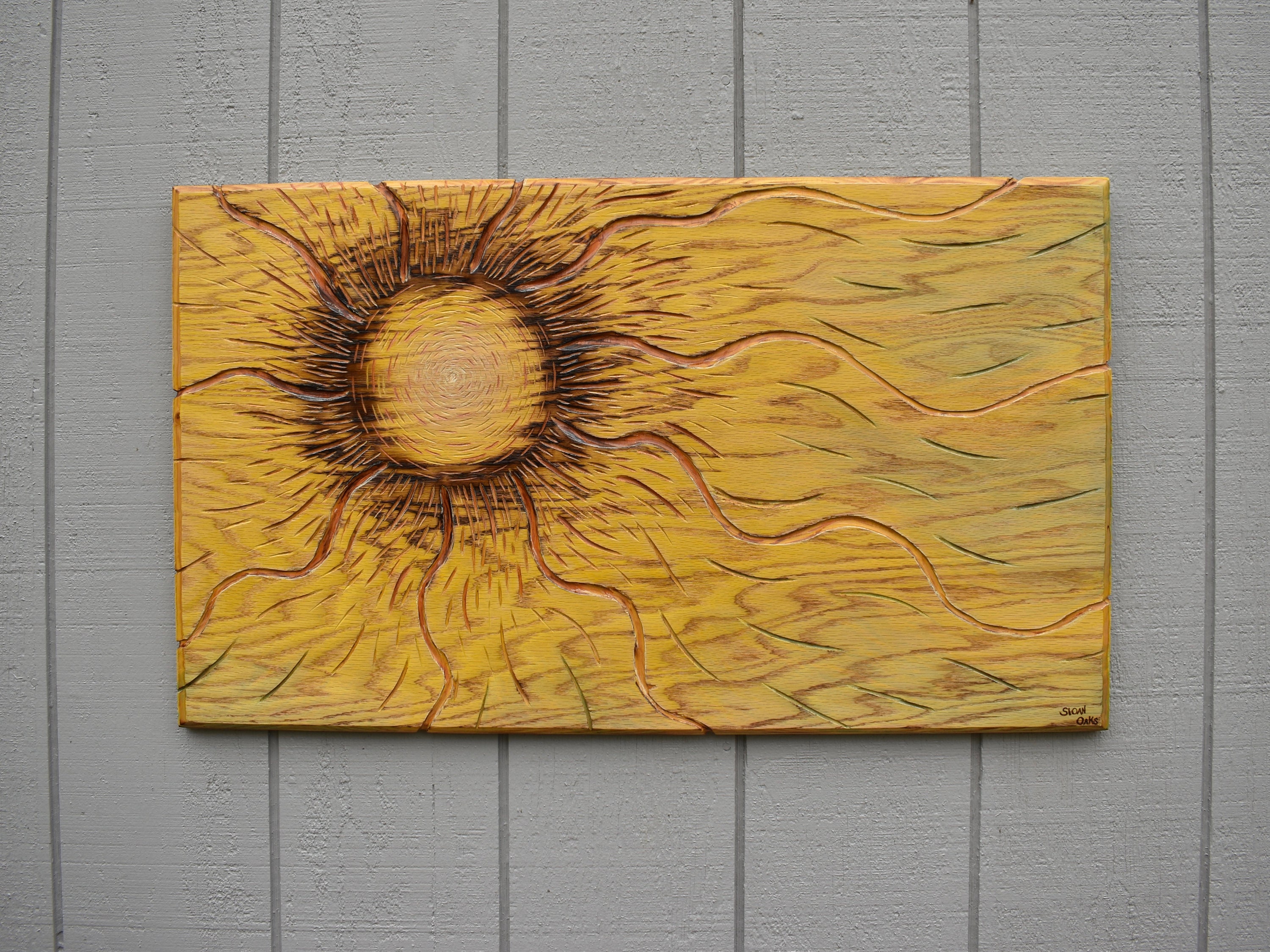 RUSTIC WALL ART Sun Wood Carving Wood Wall Art Rustic Wall | Etsy