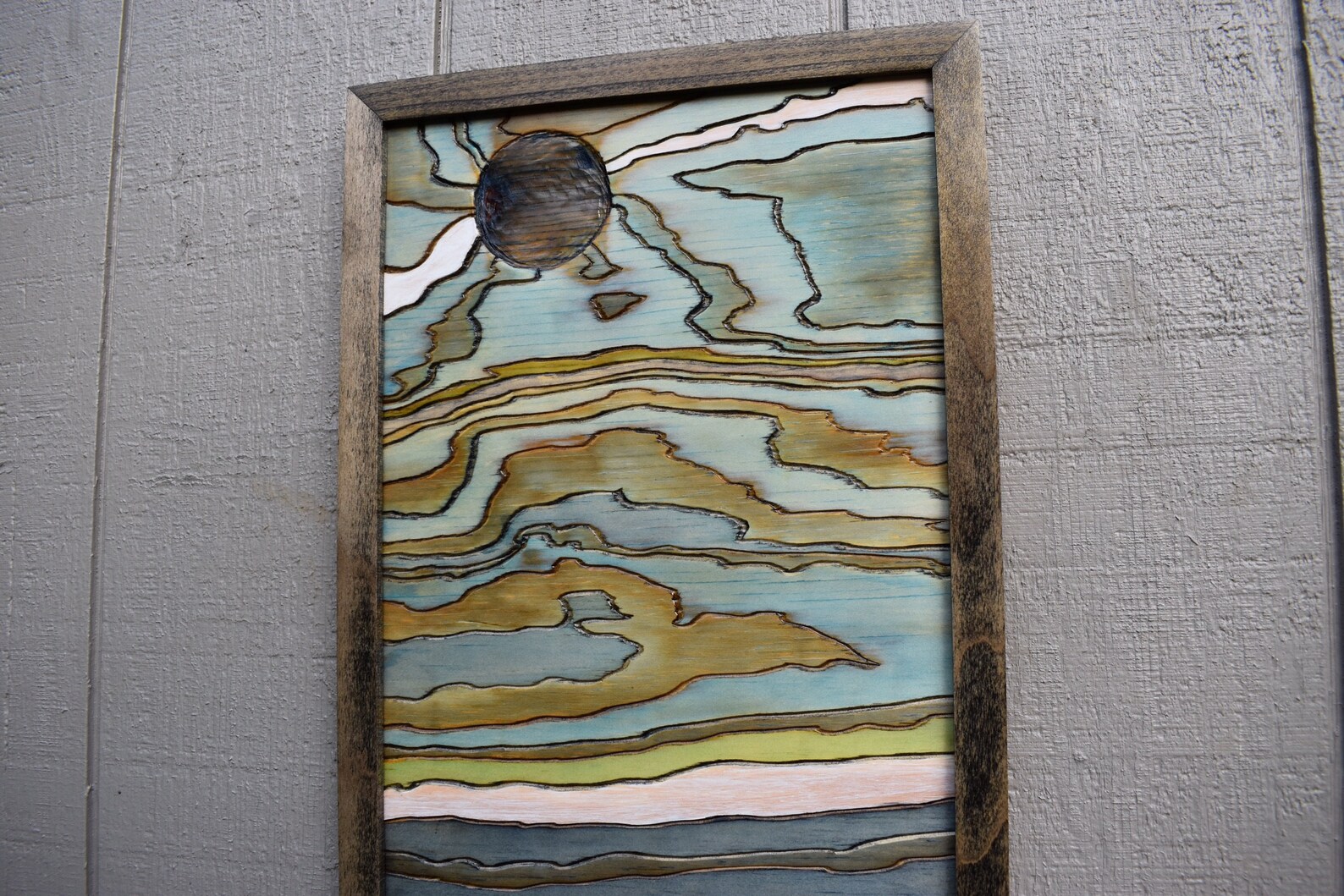 WOOD WALL ART Blue Art Wood Carving Wood Art Wood Decor Modern - Etsy