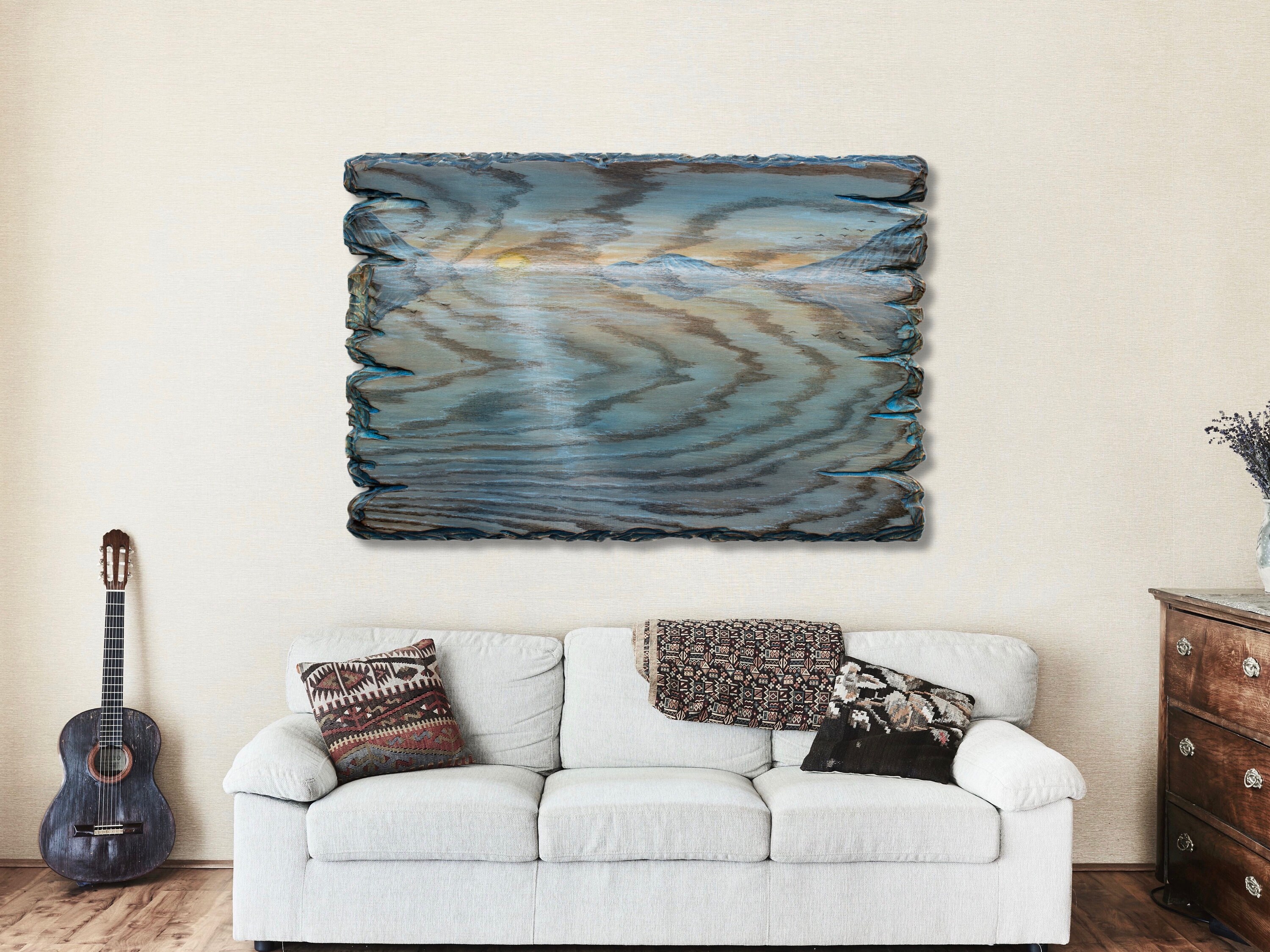 OCEAN ART Wood Wall Sculpture Beach Decor Lake House Decor | Etsy