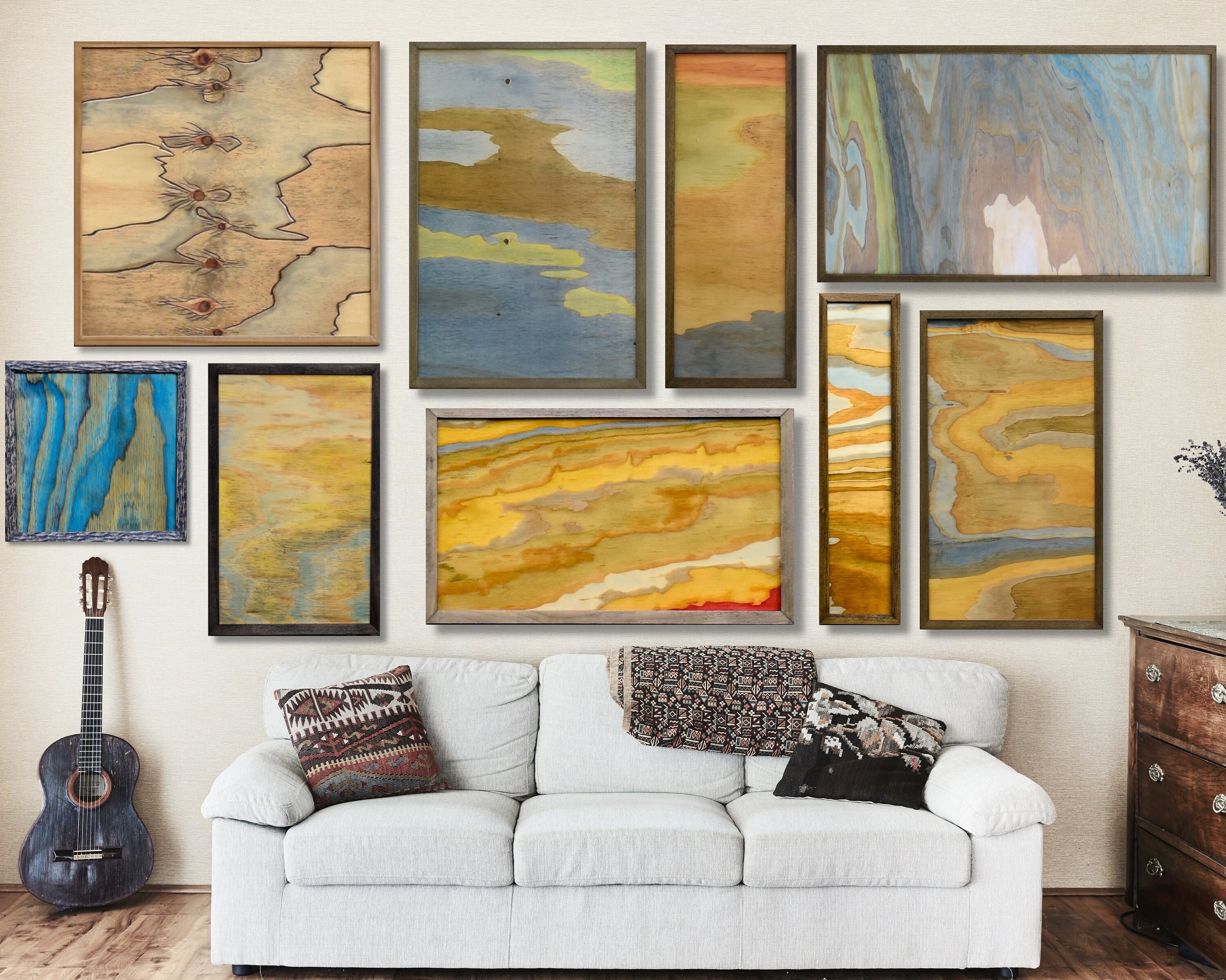 RUSTIC WALL ART Abstract Wood Art Lake Superior Wood Wall | Etsy