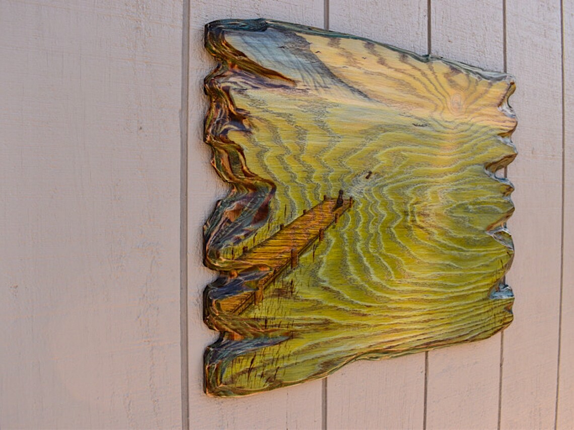 RUSTIC WALL ART Coastal Wall Art Lake House Decor Wood - Etsy