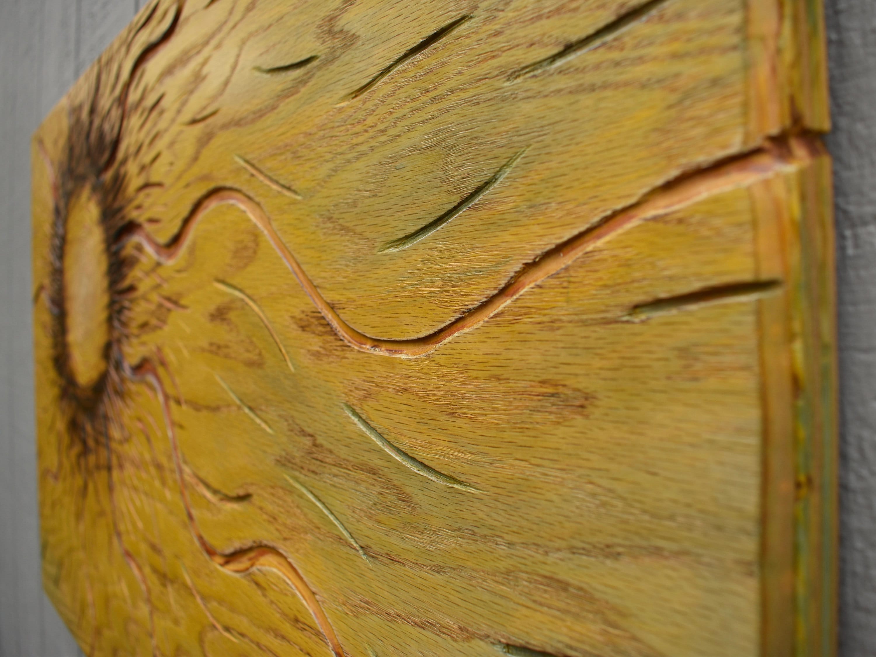 RUSTIC WALL ART Sun Wood Carving Wood Wall Art Rustic Wall | Etsy