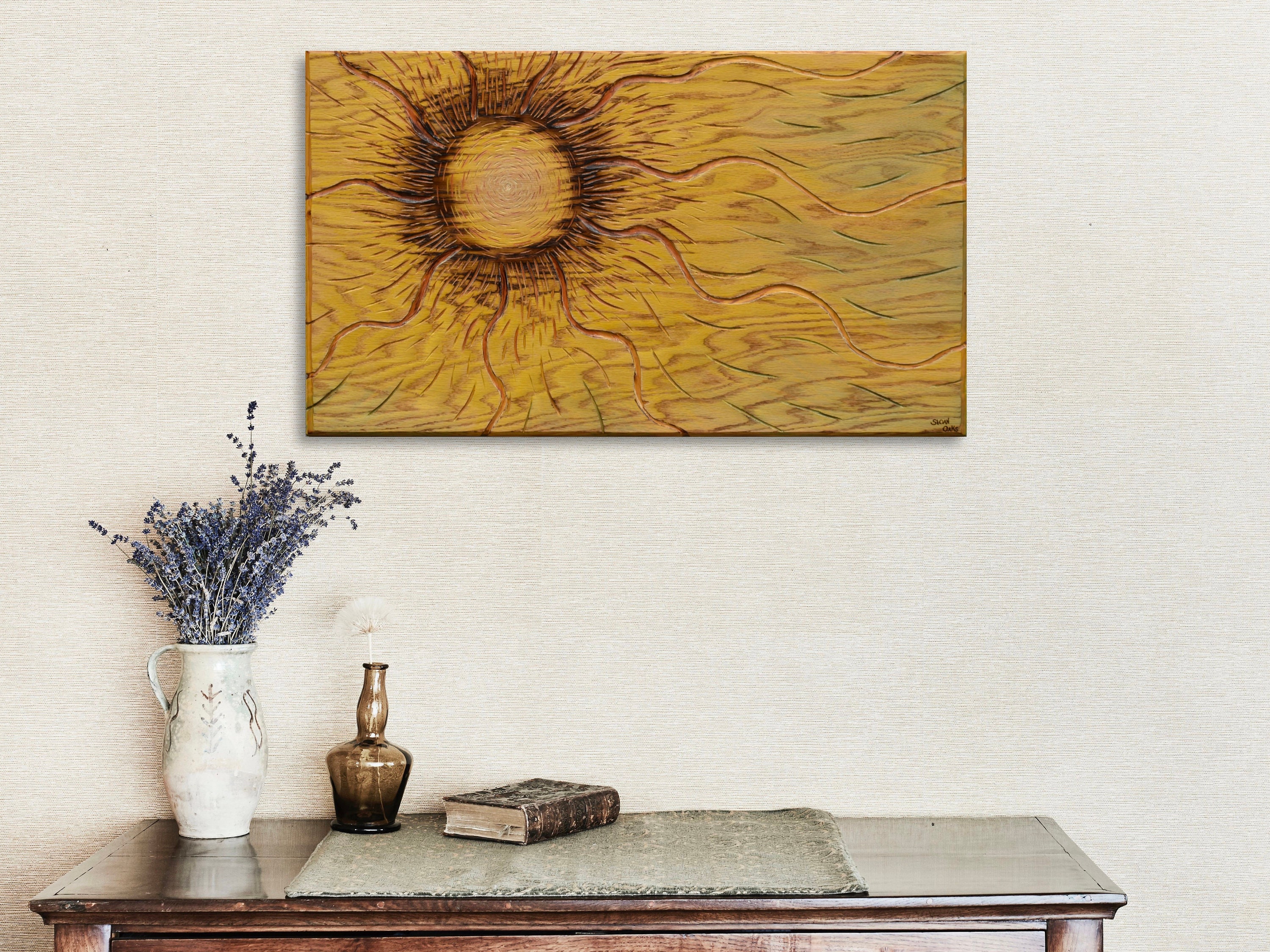 RUSTIC WALL ART Sun Wood Carving Wood Wall Art Rustic Wall | Etsy