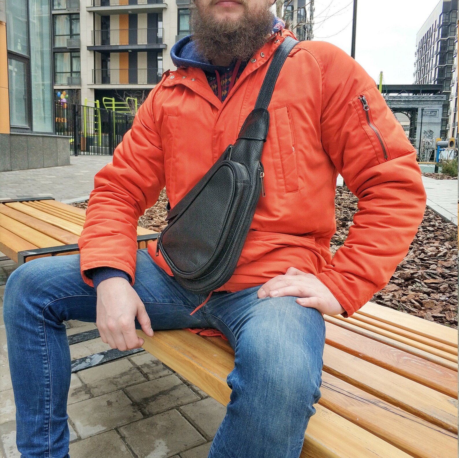 Sling Bag One Strap Genuine Leather Shoulder Bag Cross Body - Etsy