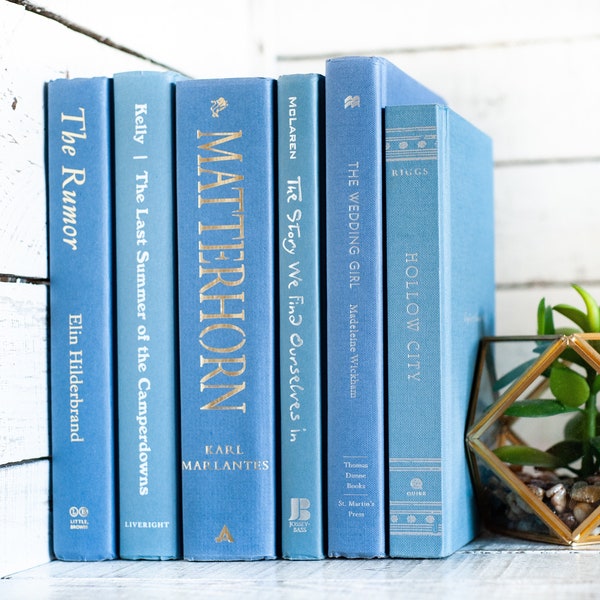 Blue Book Stack - Etsy