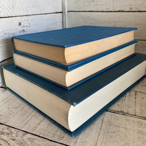 Vintage Blue Books Stack, Interior Decorator Old Blue Book Collection ...