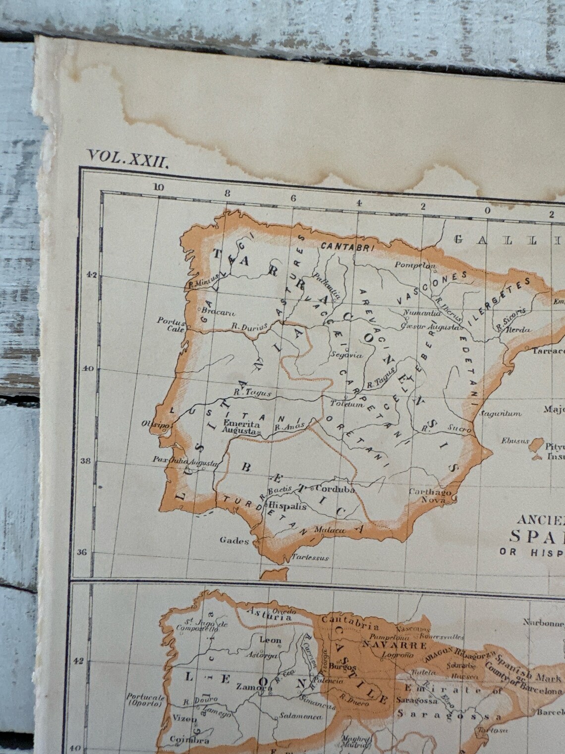 Antique Spain Map Print: 1891 Spanish Book Plate Art - Etsy