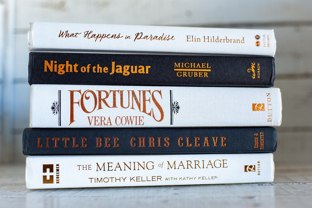 White Black and Copper Books, Interior Decorator Books, Copper Book ...