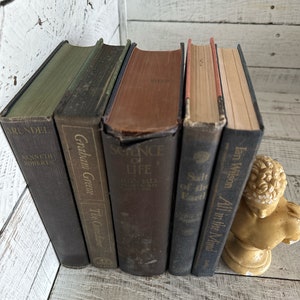 Vintage Black Books Set Rustic Old Black Books Shabby Farmhouse ...
