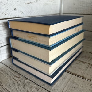 Blue Books Set, Modern Dark Blue Interior Decorator Books, Navy Blue ...