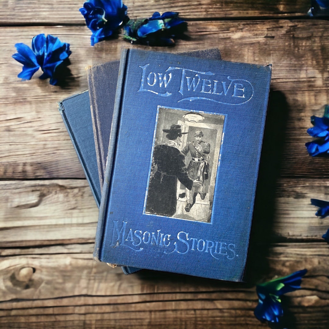 Antique Blue Book Stack, Decorative Old Vintage Dark or Navy Blue ...