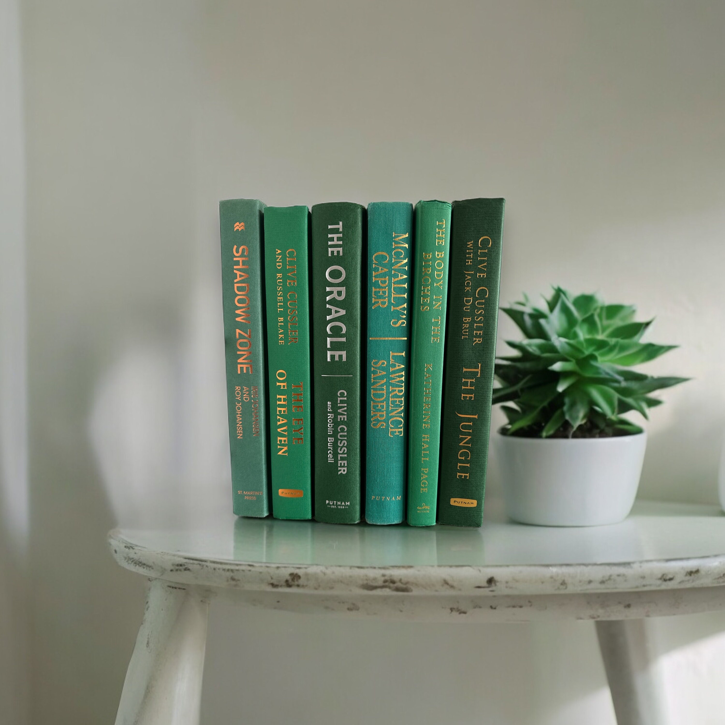 Green Books Set: Modern Home Decor, Forrest Green Book Collection - Etsy