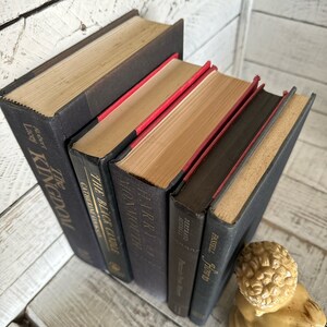 Vintage Black Books Set, Old Faded Black Books, Shabby Farmhouse Home ...