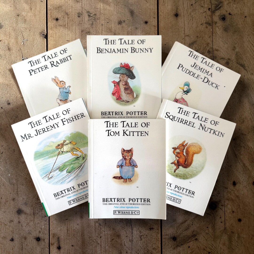 Vintage Beatrix Potter Books Box Set, Baby Nursery Decor - Etsy