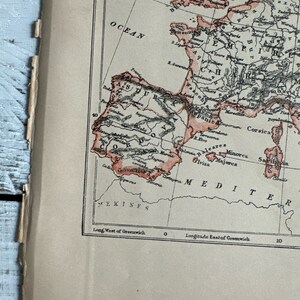 Antique 1891 Original Ancient Europe Map, Real Map of Europe in the ...