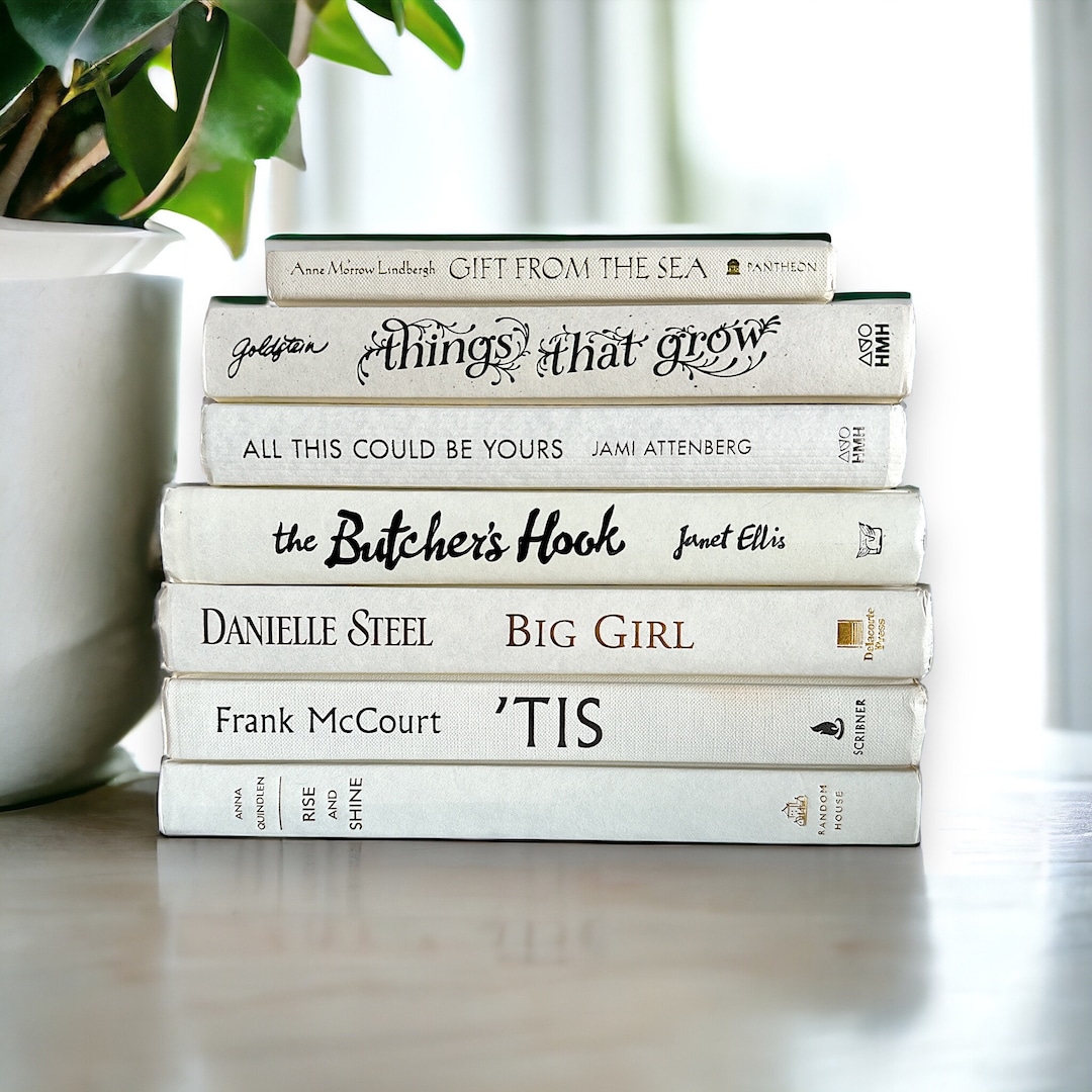 Off White Books Set, Interior Decorator Books, Neutral Home Staging ...