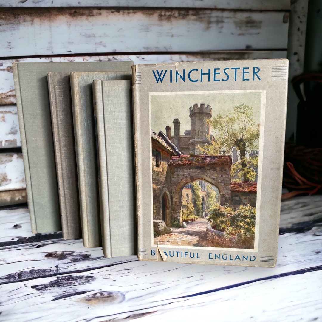 Vintage Gray Books, Rustic Old Shabby Book Stack Set of 5, Antique Grey ...