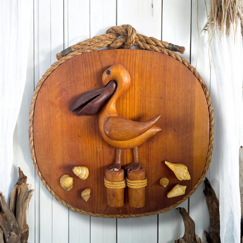 Wood Pelican - Etsy
