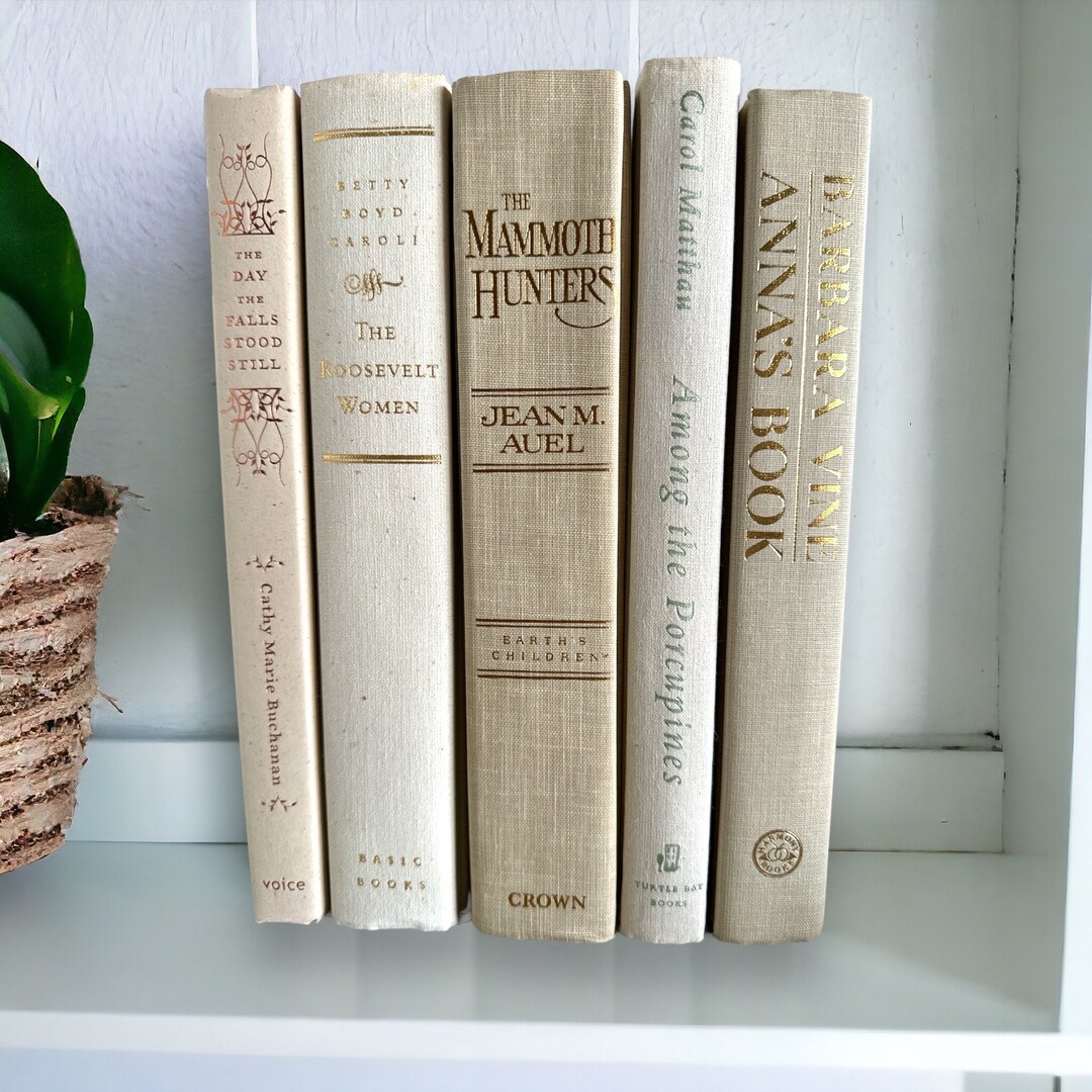 Tan and Beige Books, Modern Neutral Interior Decorator Books, Home ...